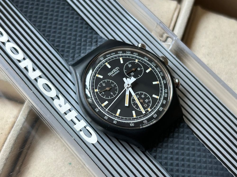 Montre Swatch chrono BLACK FRIDAY SCB100 fonctionne 1989 | Kaufen auf ...