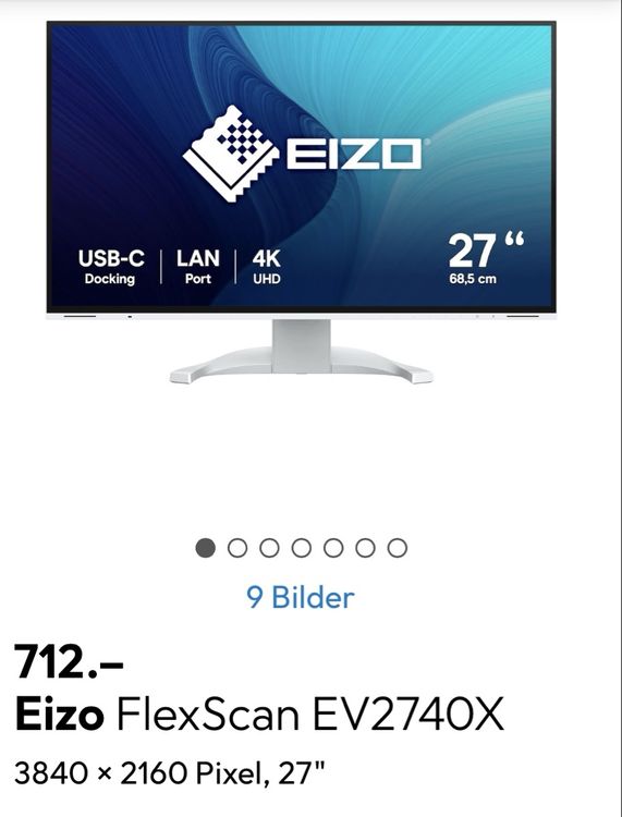 Monitor Eizo Flex Scan EV2740X | Kaufen auf Ricardo