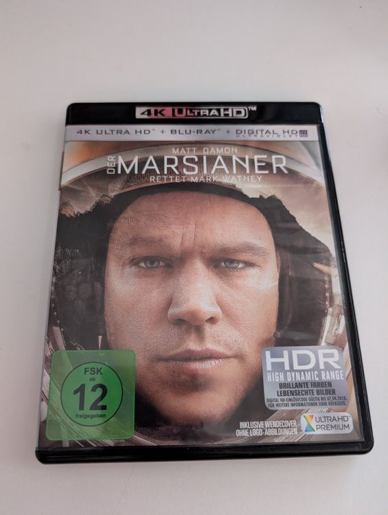 Der Marsianer - The Martian - 4K Ultra HD Blu Ray DVD (Gebraucht) in ...