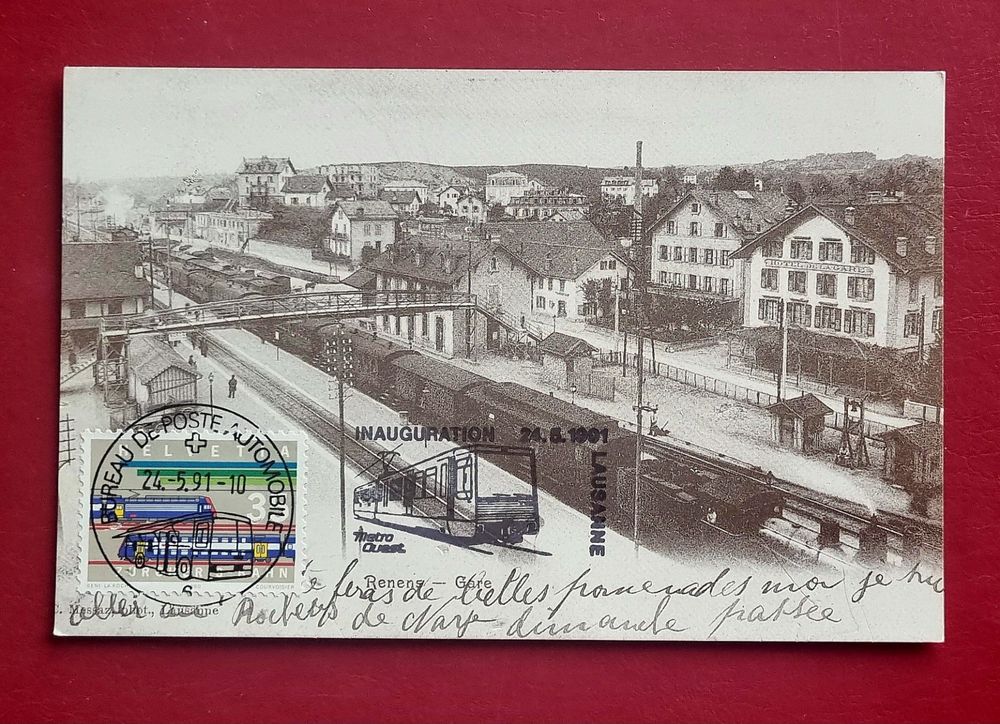 Renens - Gare - Bahnhof - Inauguration Metro Lausanne - 1991 (Gebraucht) in Rothrist für CHF 8.5 ...