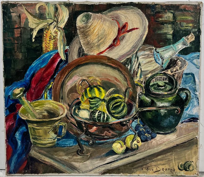 Otto Derrer (1922) Intressante Stilleben Gemälde (Gebraucht) in Root ...