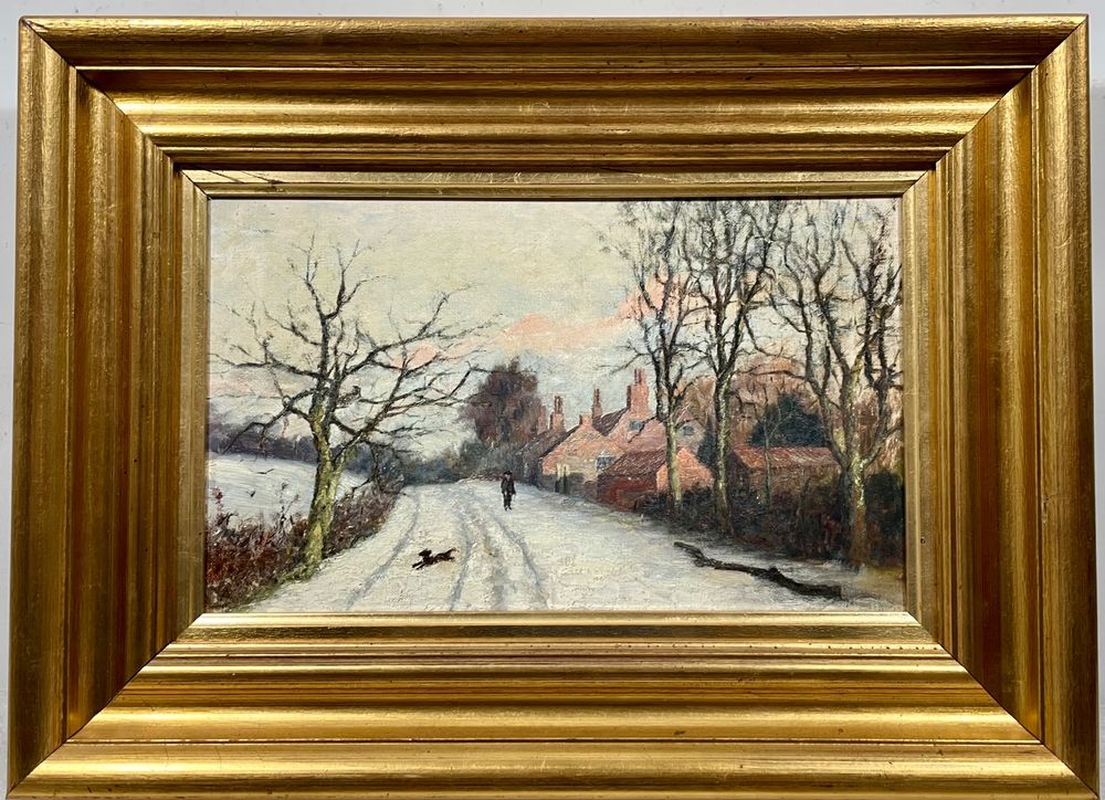 Antikes faszinierendes Winterlandschaft Gemälde | Kaufen auf Ricardo