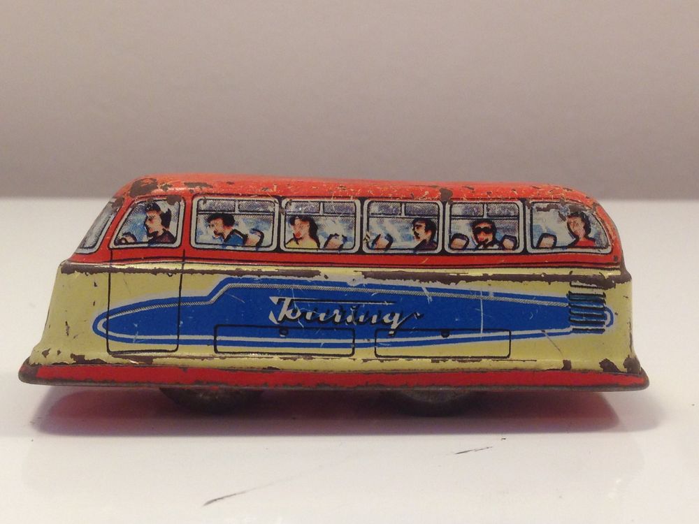 vintage Allemagne de l’Ouest Techofix Tin Toy Wind Up Bus | Kaufen auf ...