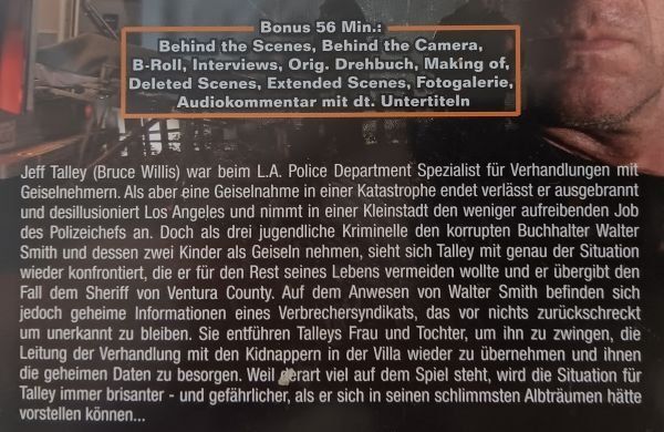 🎞️ DVD Hostage - Entführt - 2 Disc Edition - Bruce Willis (Gebraucht) in Matzingen für CHF 1 ...