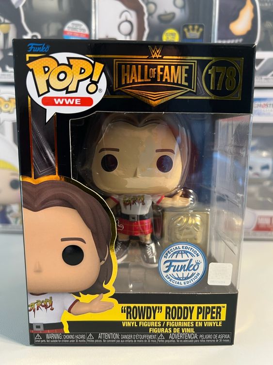 Funko POP! WWE "Rowdy" Roddy Piper With Hall of Fame Plaque (Neu und ...