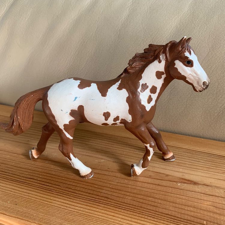 SCHLEICH Pferd • Pinto/Schecke, Hengst braun-weiss gescheckt | Kaufen ...