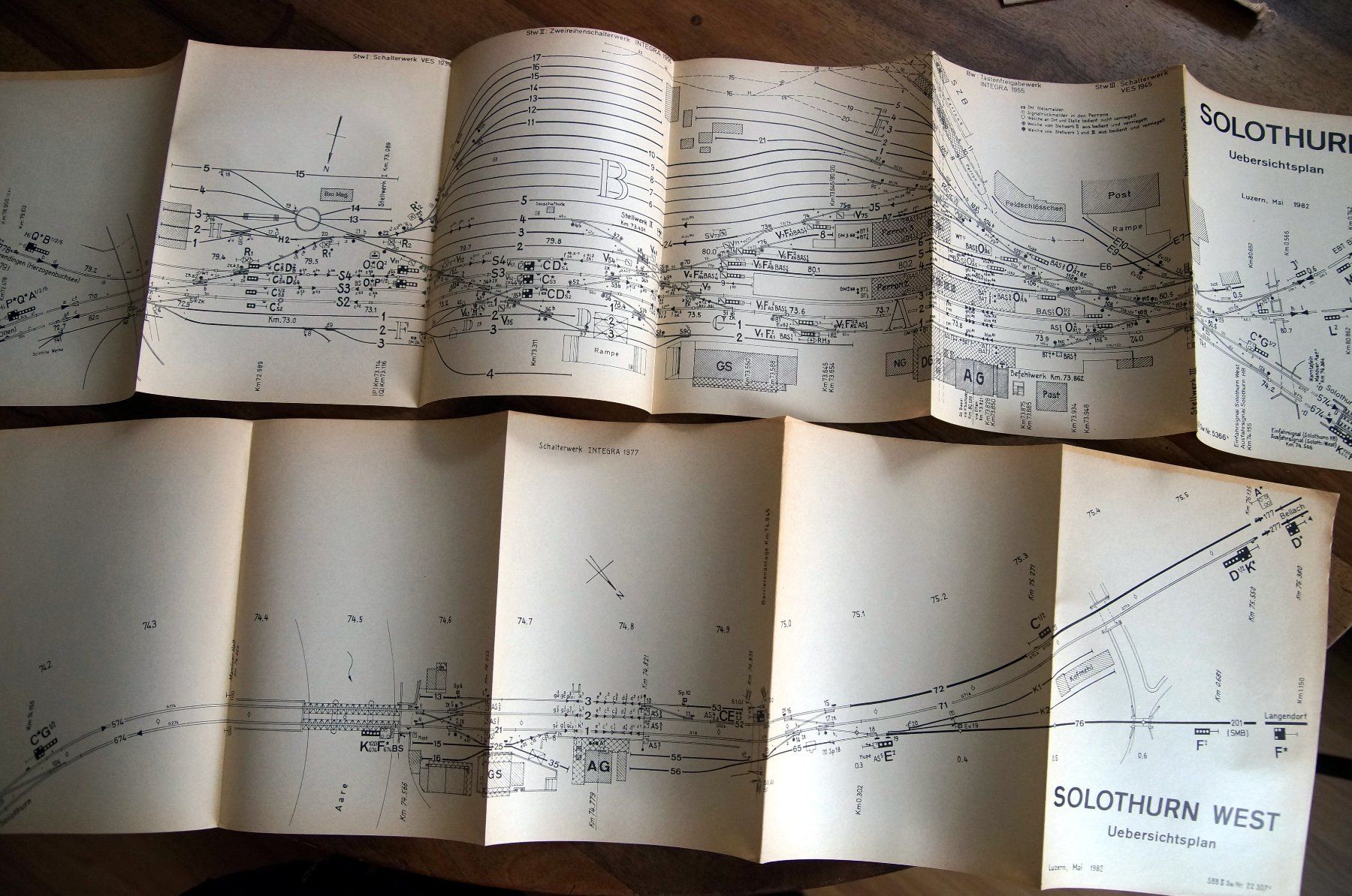 Bahnhof Solothurn u. Solothurn-West - Gleisplan und Sicheru. (Gebraucht ...