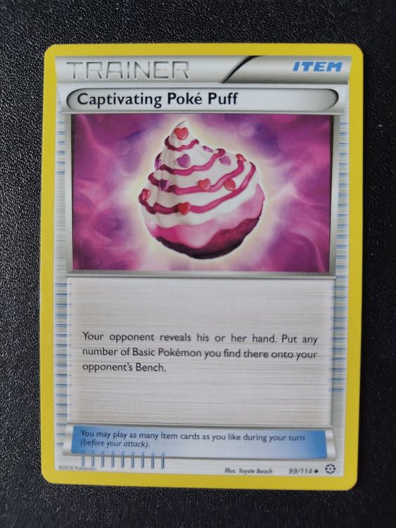 Captivating Poké Puff 99/114 Trainer Pokémon Steam Siege EN (Gebraucht ...