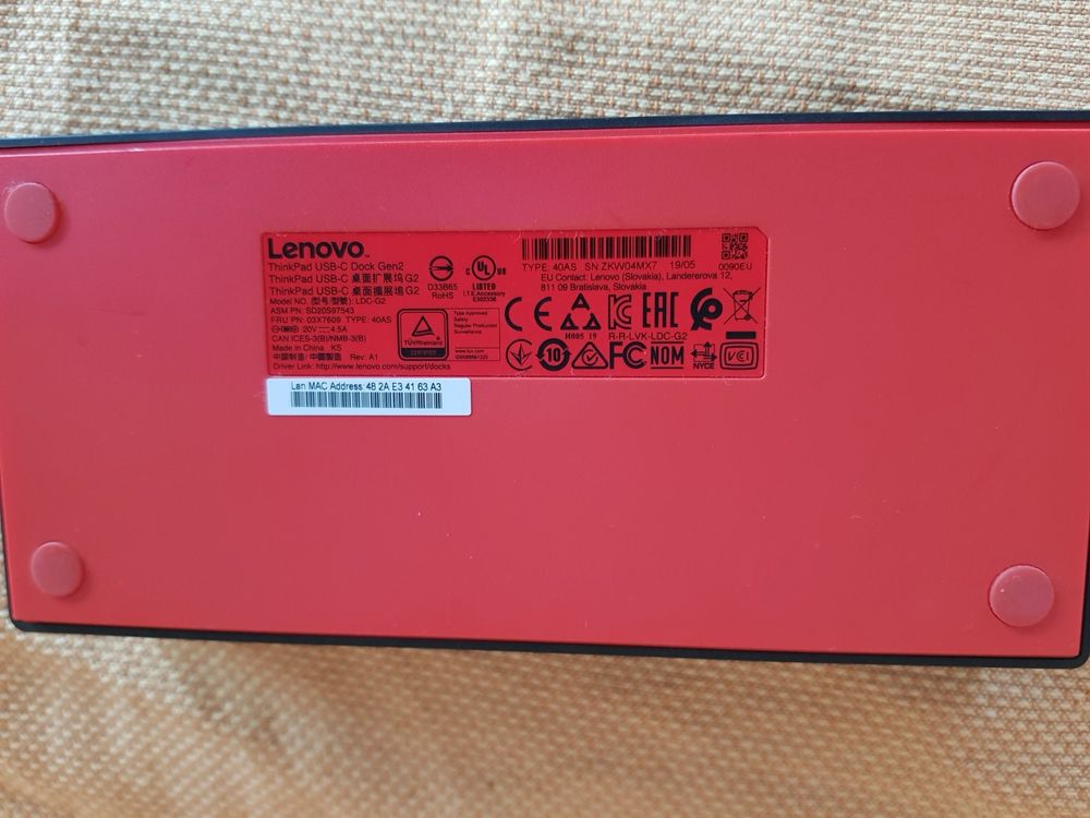 LENOVO Thinkpad USB-C.Dock. Type: 40AS mit Ladegerät und Kab (Gebraucht ...