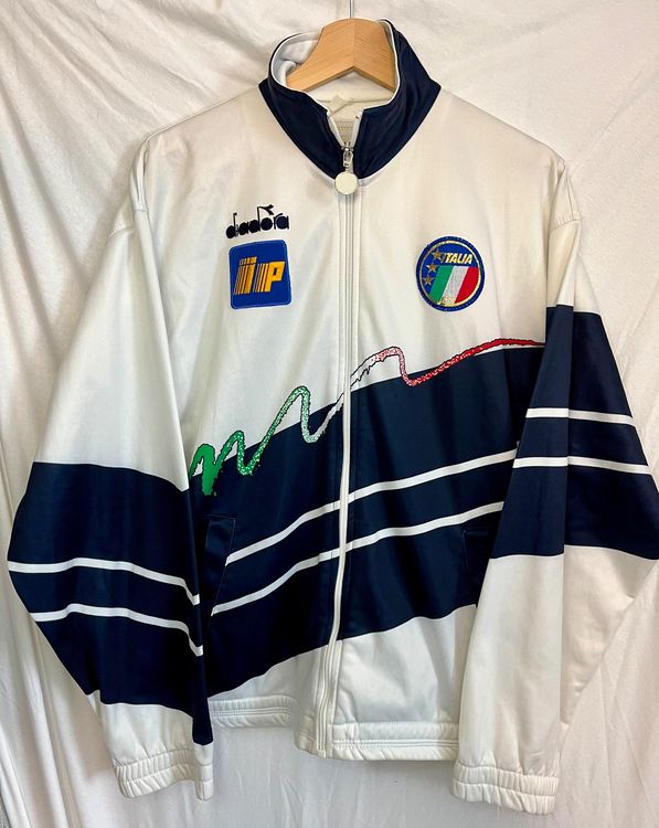 Vintage Diadora Italy Football Tracksuit Jacket Medium 1990s (Gebraucht ...