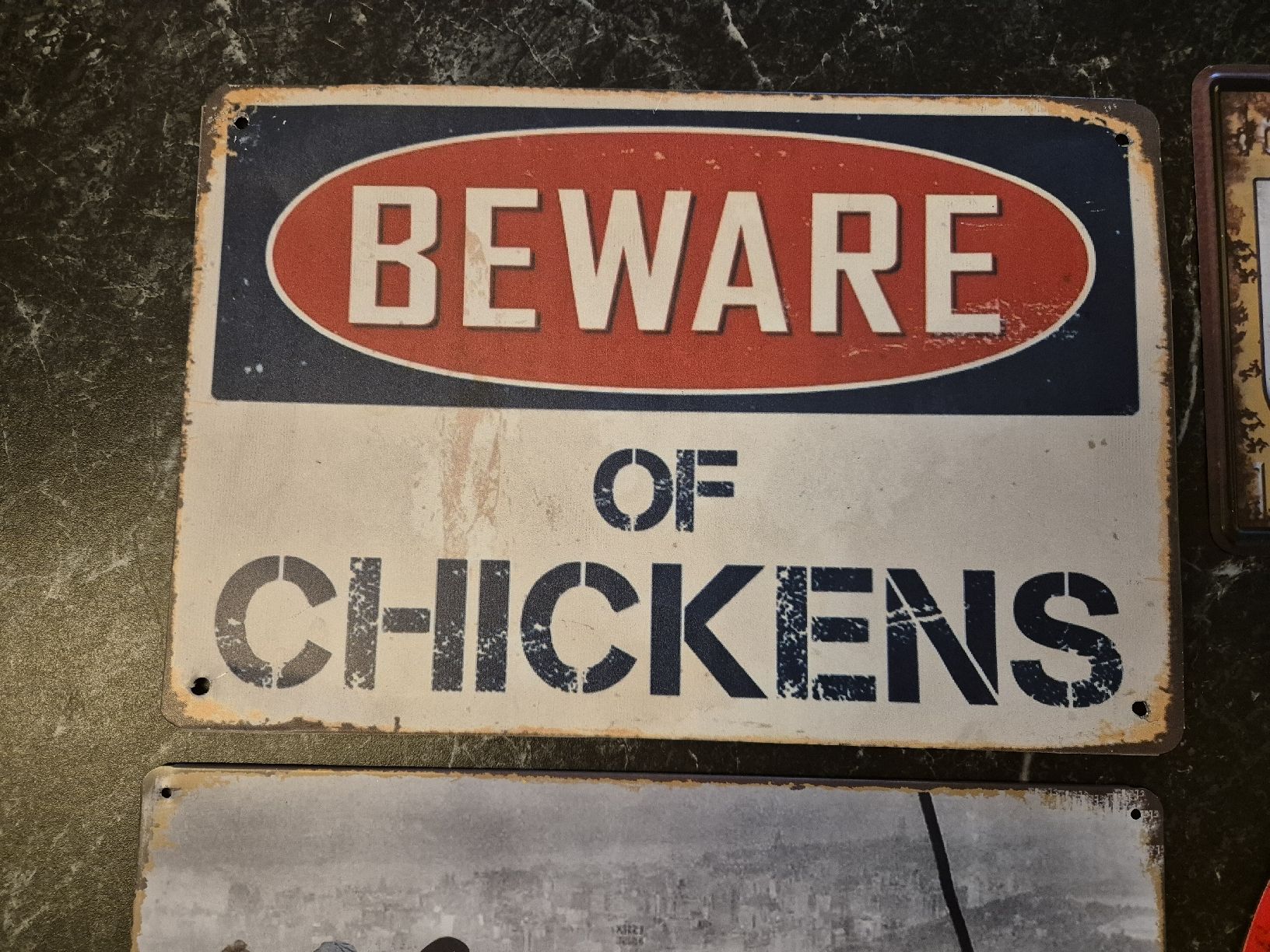 5 plaques métallique imprimé (D'occasion) à Le Locle pour CHF 5 – avec ...