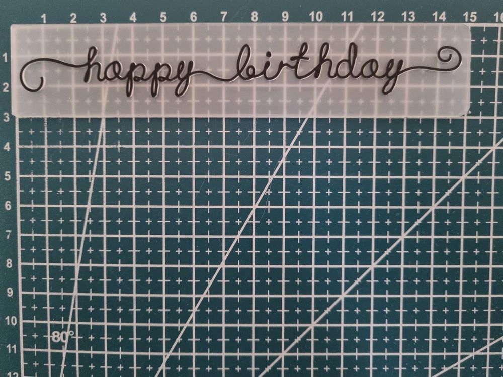 Prägeschablone Nr. 306, happy birthday (Sizzix geeignet) (Neu und ...