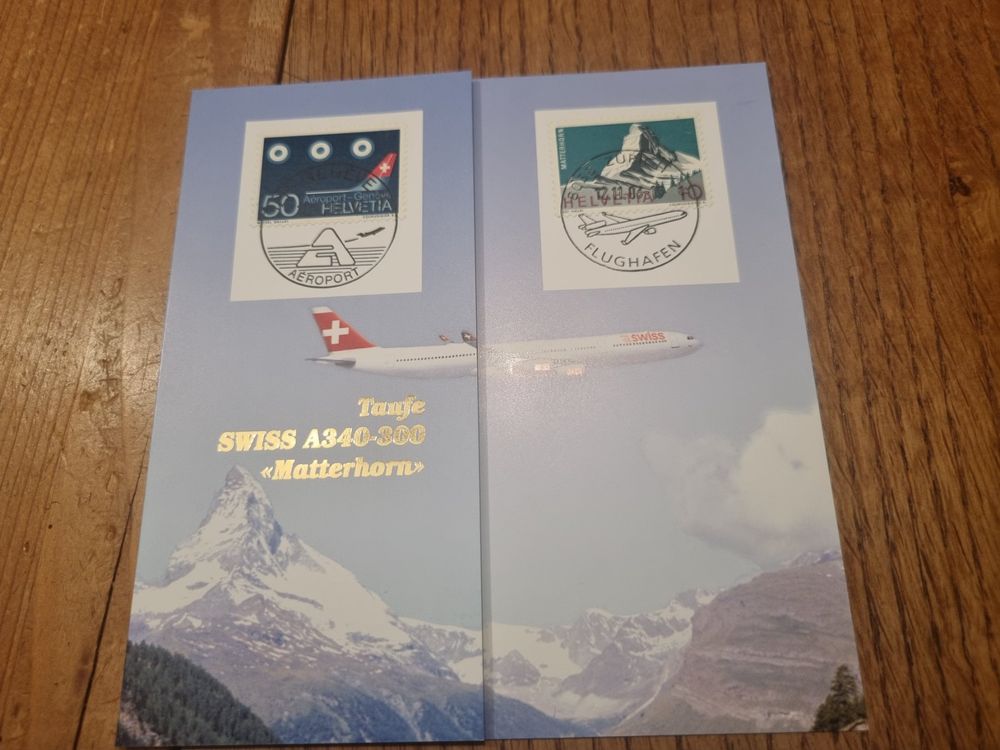 2003 Folder Taufe Swiss A340-300 Matterhorn (Gebraucht) in Arni AG für CHF 3 – mit Lieferung auf ...