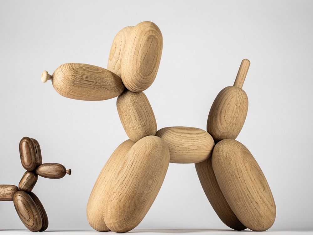 Holz Balloon Dog Gross Eiche Hell (Aussteller) NP 435,- | Kaufen auf ...
