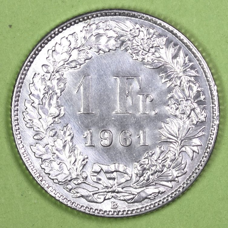 1961 / FR. 1.00 - MÜNZE, natürlich noch in SILBER ! (Gebraucht) in Luzern für CHF 3 – mit ...