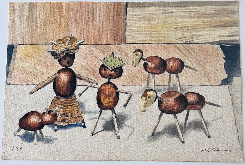 40er Jahre Interessante Mischtechnik Unleserlich Signiert (Gebraucht) in Root für CHF 10 – mit ...