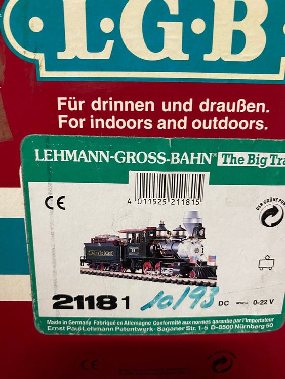 Spur G , LGB 21181 Mogul D&RGW 19 Neu! (Gebraucht) in Muri AG für CHF 445 – mit Lieferung auf ...