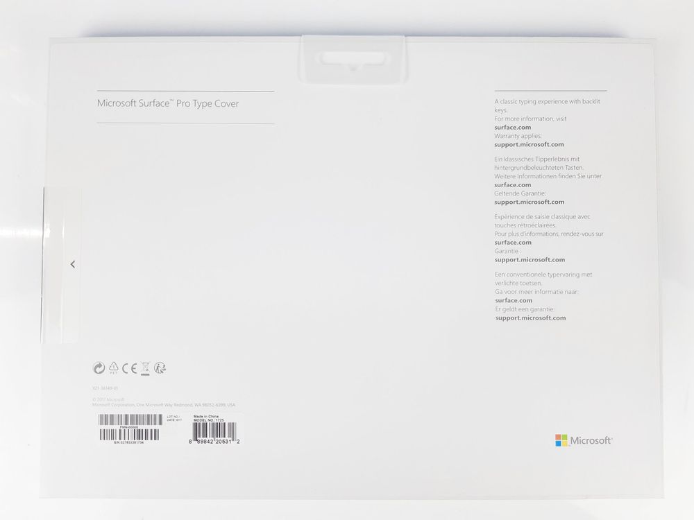 Microsoft Surface Pro Type Cover Model 1725 Swiss German (Neu und ...