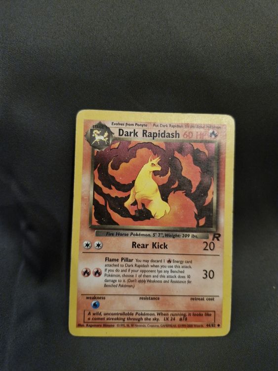 Dark Rapidash Pokemon Karte - Team Rocket 44/82 (Gebraucht) in Muri AG ...