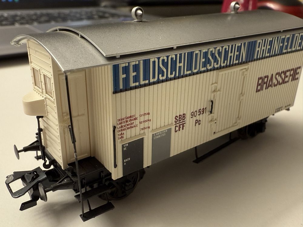 BRAWA SBB K2 Güterwagen Feldschlösschen / AC HO (Gebraucht) in ...
