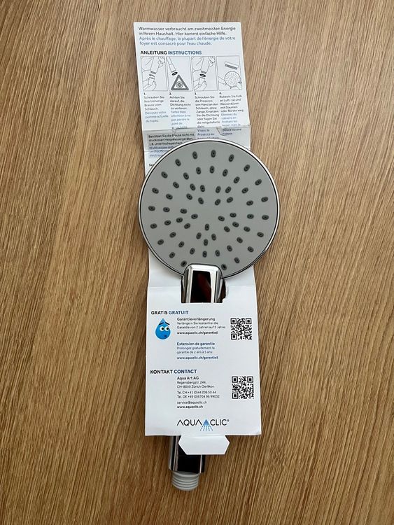 Aqua Click Prosecco Duschbrause (Neu und originalverpackt) in Deitingen für CHF 1 – mit ...