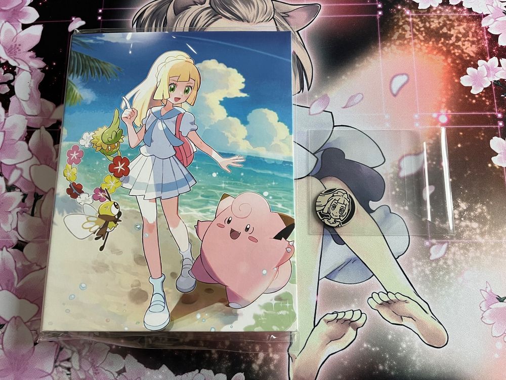 Pokémon Collection File Folder Lillie FOLDER and COIN (Neu und ...