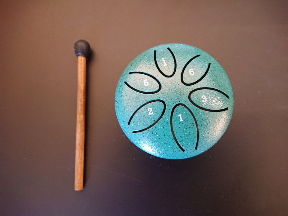 NEU - Stahl Trommel Steel Drum - 8cm Grün - Musik Instrument (Neu und ...