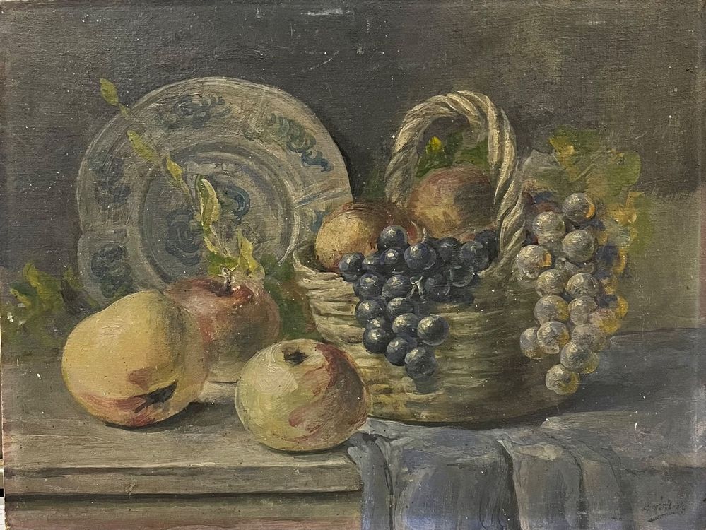 KÜNSTLER ? UNLESERLICH SIGNIERT OELGEMÄLDE STILLLEBEN | Kaufen auf Ricardo