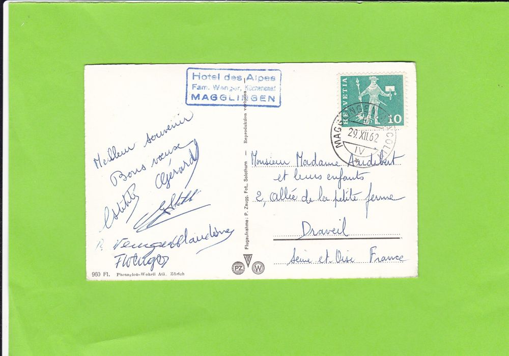 Magglingen. Blick gegen die Berner Alpen (Gebraucht) in St. Peterzell ...