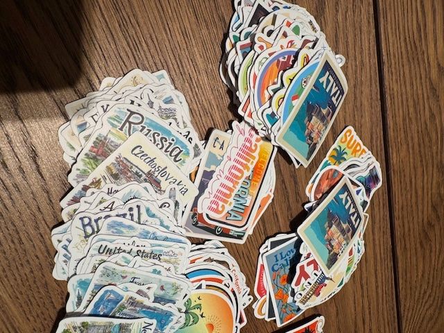 Reise Sticker Set, Städte & Länder, Koffer, Laptop, Auto (Neu (gemäss ...