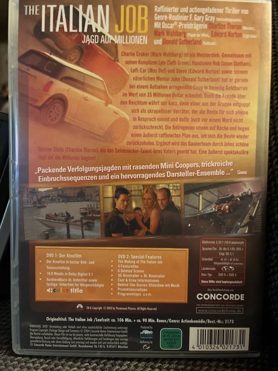 DVD „The Italian Job“ 2 DVD-Set, packender Actionfilm (Gebraucht) in ...