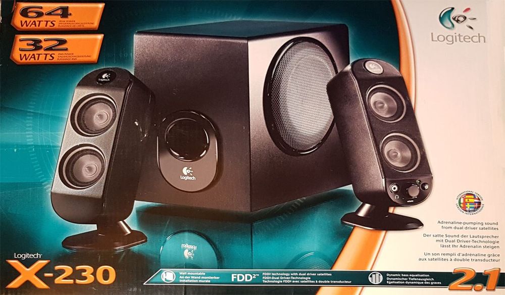 LOGITECH X-230 Lautsprecher-System 2.1 (Gebraucht) in Oberweningen für CHF 10 – mit Lieferung ...
