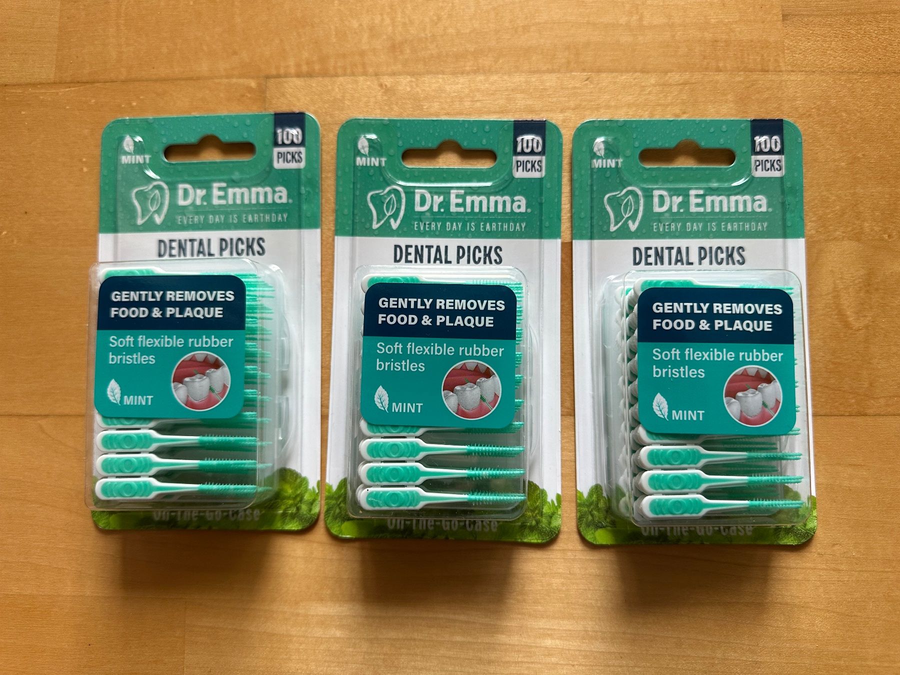 300 Stk. Dr. Emma Zahn-Sticks, Interdentalbürsten, Mint (Neu und ...