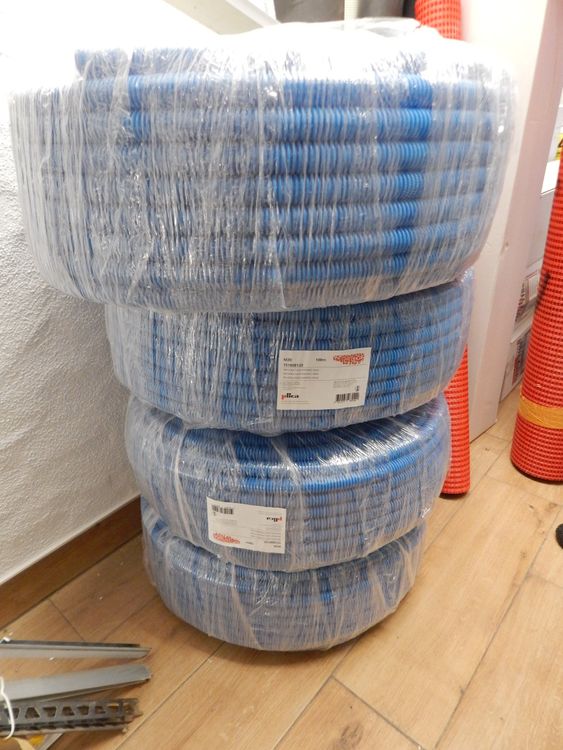 Wellrohr Plica M20 blau 300m/M20, 100m/M25 Neu, Rest Baust. (Neu und ...