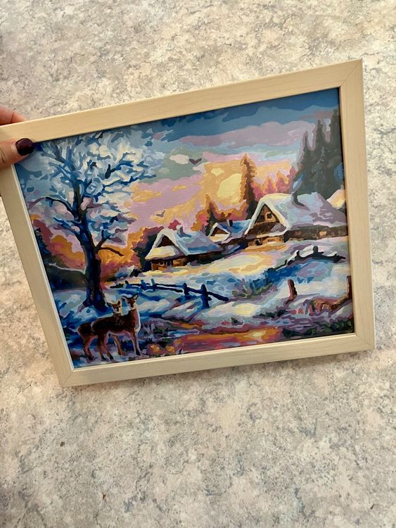 Winterbild- Malen nach Zahlen-Rahmen (Neu (gemäss Beschreibung)) in Solothurn für CHF 0.2 – mit ...