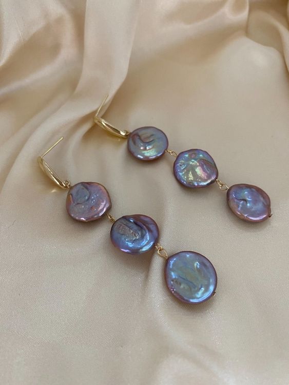 Barock Perlen Ohrringe / echte Süßwasserperlen | Kaufen auf Ricardo