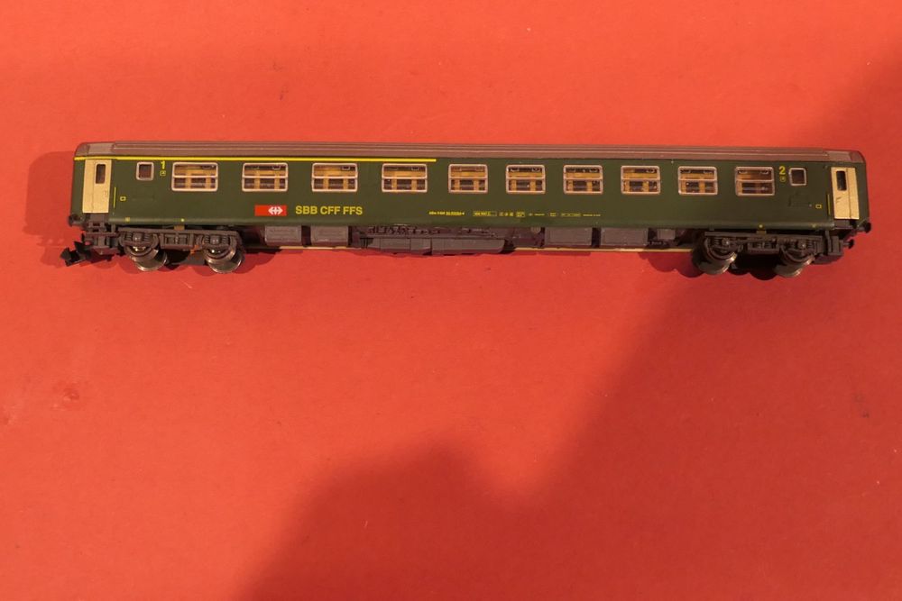 Hobbytrain RIC-UIC-Wagen der SBB, grün, neues SBB-Logo (Defekt) in ...