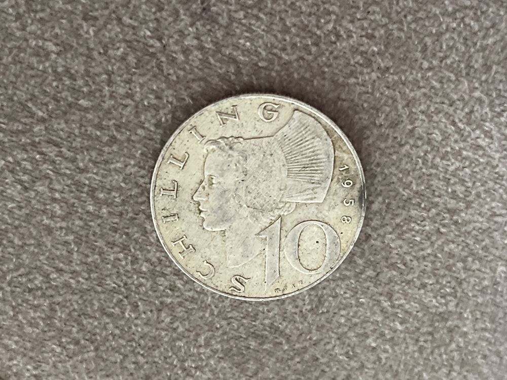10 Schilling 1958 Silbermünze (Gebraucht) in Elsau für CHF 3 – mit ...
