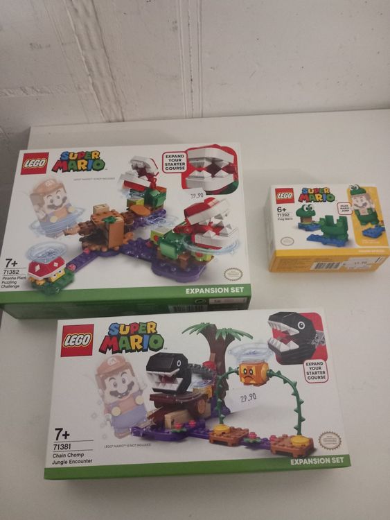 3 Lego Super Mario Sets, Piranha, Chomp, Frosch | Kaufen auf Ricardo