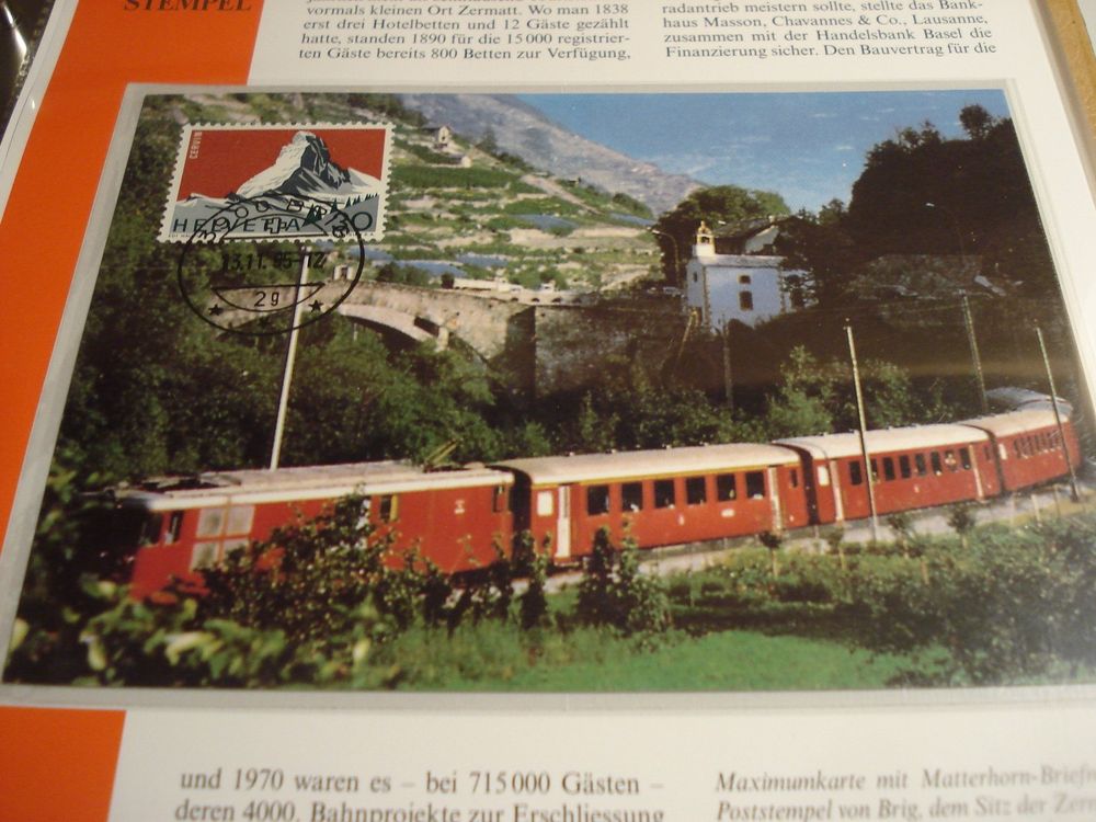 Maximumkarte Brig-Visp-Zermatt-Bahn, 1995 | Kaufen auf Ricardo