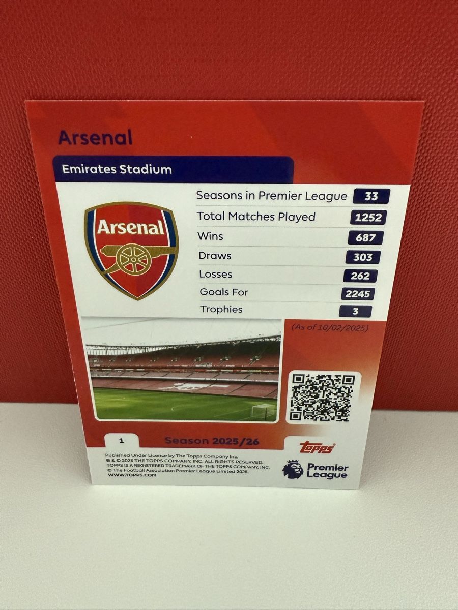 Arsenal Logo Topps Premier League Karte 2025/26 (Gebraucht) in Bözen ...