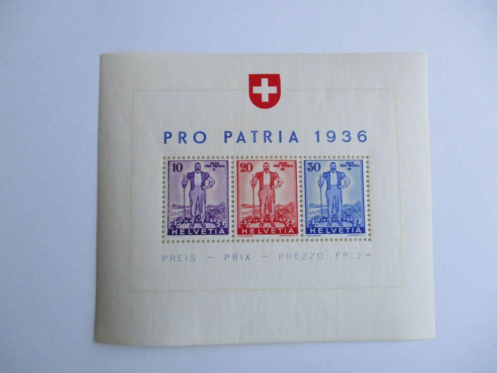 Block Pro Patria 1936 postfrisch | Kaufen auf Ricardo