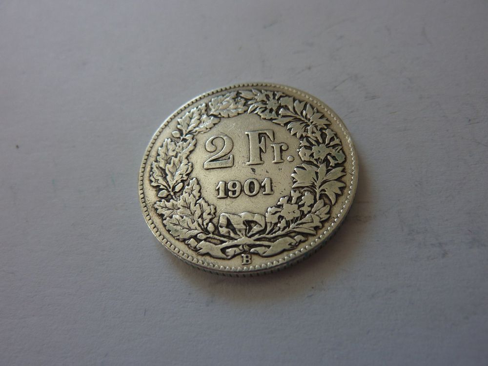 Seltener Zweifränkler 1901, sehr schön (Gebraucht) in Birrwil für CHF 68 – mit Lieferung auf ...