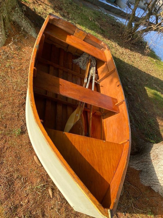 Kleines Holzboot inkl. 4 Holzpaddel | Kaufen auf Ricardo