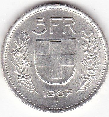 5 Franken 1967 Silber. (Gebraucht) in Schlieren für CHF 9 – mit Lieferung auf Ricardo kaufen