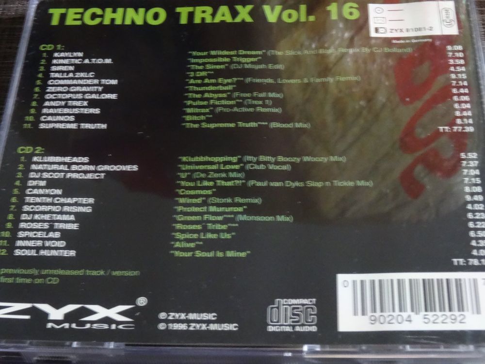 Techno Trax CD | Kaufen auf Ricardo