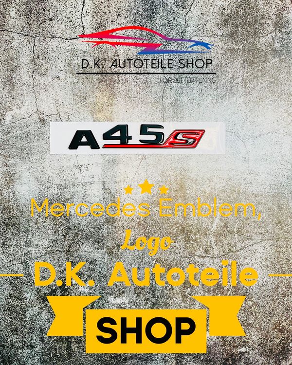 Mercedes AMG A45 S Emblem Schriftzug Logo Neu Schwarz/rot | Acheter sur ...