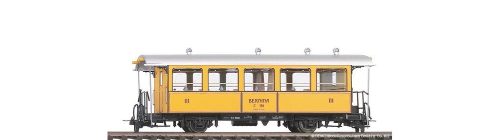 Bemo 3238 164 RhB C.114 Zweiachser gelb (Neu und originalverpackt) in ...