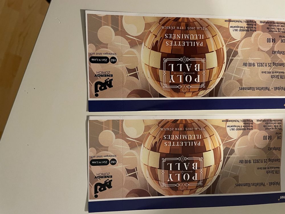 Polyball Ticket 2023 mit Legi*2 | Kaufen auf Ricardo