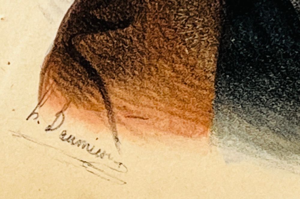 Honore Daumier ( 1808-1879 ) Kolorierte Lithografie (Gebraucht) in Root ...